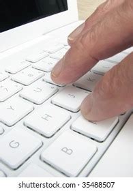 Closeup Male Fingers Using Laptop Keyboard Stock Photo Shutterstock