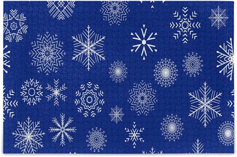 Dreamtimes Blue Snowflake Jigsaw Puzzles For Adults 1000 Pieces