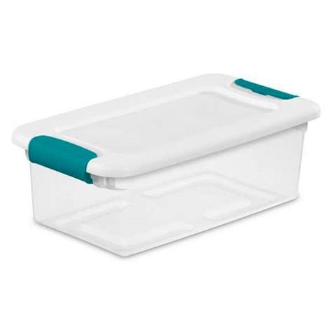 Sterilite 6 Qt Stackable Storage Container With Latching Lid In Clear