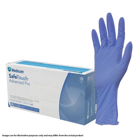 Medicom Safetouch Advanced Pro Violet Nitrile Powder Free Gloves Large