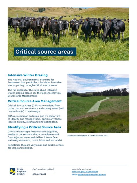 Fact Sheet Critical Source Areas Pdf Surface Runoff Tillage
