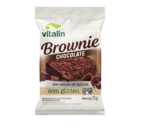 Brownie Chocolate Zero AÇÚcar Integral Vitalin 35g Vitalin
