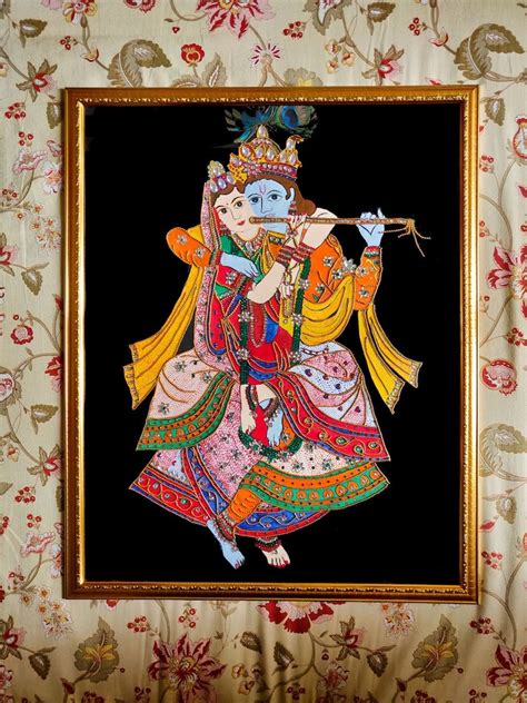 Radha Krishna Madhubani Art Painting Etsy