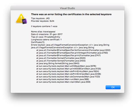 Android Cant Import An Existing Keystore On Visualstudio For Mac