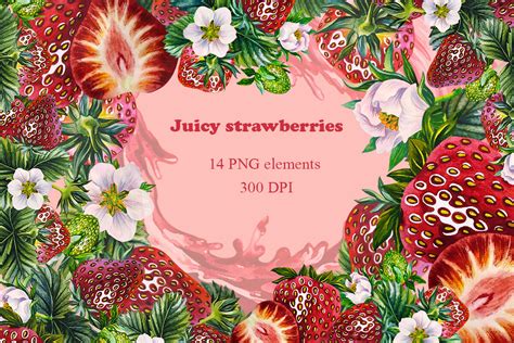 Strawberry Watercolor Clipart Graphic By Antonina Maslova · Creative