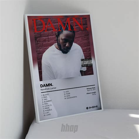 Kendrick Lamar Damn Hip Hop Print Album Poster Sold By Serag