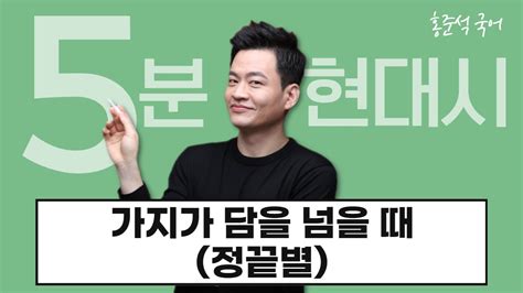 홍준석의 ‘5분 현대시 가지가 담을 넘을 때정끝별 2024수능특강 필기본다운로드 Youtube