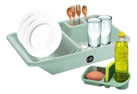 Kit Organizador De Pia Escorredor De Louça P 15 Pratos Uz MercadoLivre