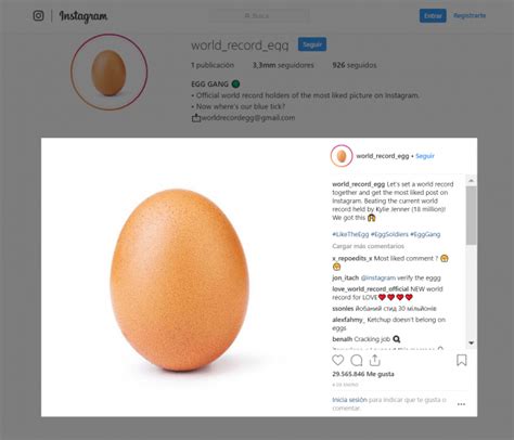 Un huevo es la foto con más likes en Instagram