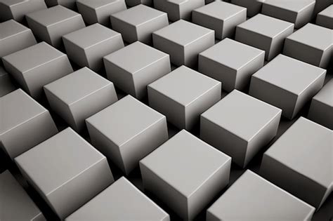 Premium Photo Threedimensional Uneven Square Grey Tiles Pattern D