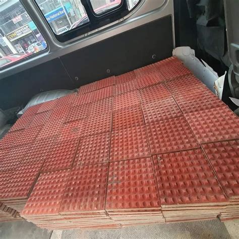 Waffle Red Concrete Tiles Commercial And Industrial Construction