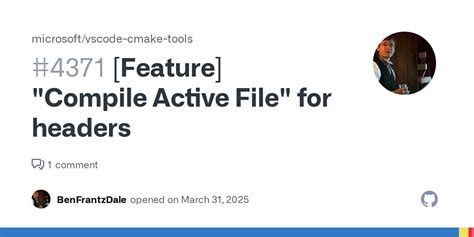 Feature Compile Active File For Headers Issue Microsoft Vscode Cmake Tools Github