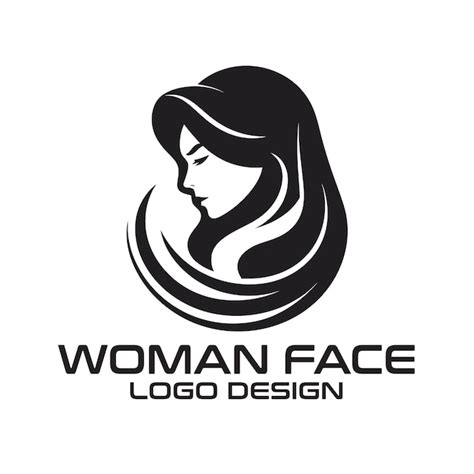 Conception Du Logo Vectoriel Du Visage De La Femme Vecteur Premium