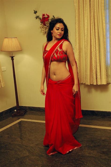Sadha Armpit And Navel In Red Saree Nagin Dance Baobua Bolly
