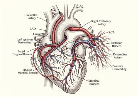 Illustration Of A Human Heart Highlighting Stock Illustration