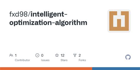 Github Fxd98 Intelligent Optimization Algorithm