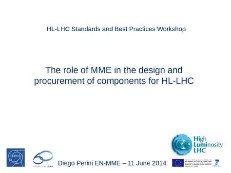 Ppt Hl Lhc Standards And Best Practices Workshop Powerpoint Presentation