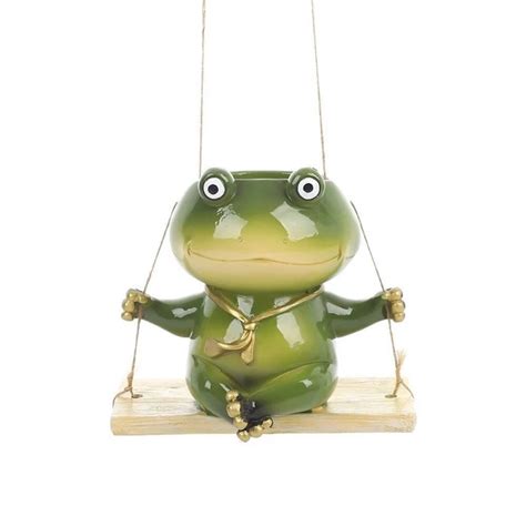 Figurine Grenouille En R Sine Artisanale Unique Accent D Coratif Pour Jardin O Eur