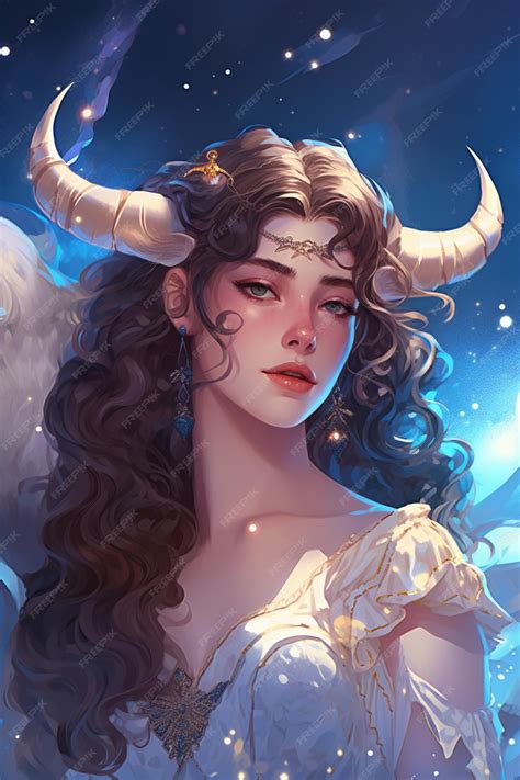 Premium Photo Anime Style Zodiac Girls Taurus
