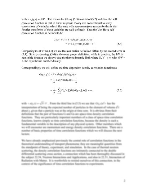 solution microscopic theory of transport the density correlation