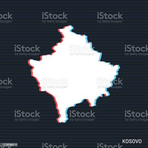 科索沃地圖在黑暗背景向量圖圖設計範本大綱上的兩種顏色樣式向量圖形及更多剪裁圖圖片 剪裁圖 印尼 商務 Istock