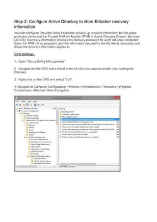 Bitlocker Configuration PDF
