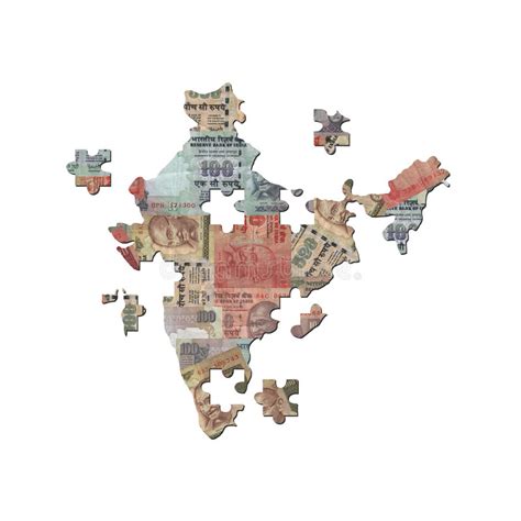De Indische Figuurzaag Van De Kaart Van De Roepie Stock Illustratie