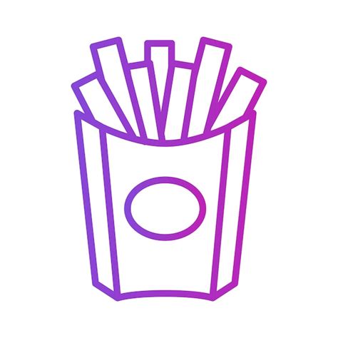 Premium Vector French Fries Icon Vector Design
