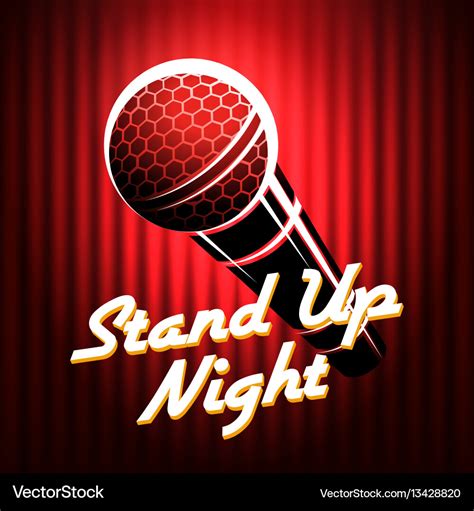 Stand Up Comedians Night Show Poster Template Vector Image