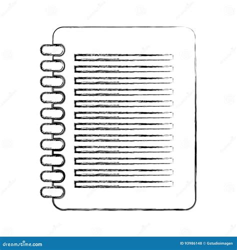 Icono Aislado Del Cuaderno Ilustración Del Vector Ilustración De