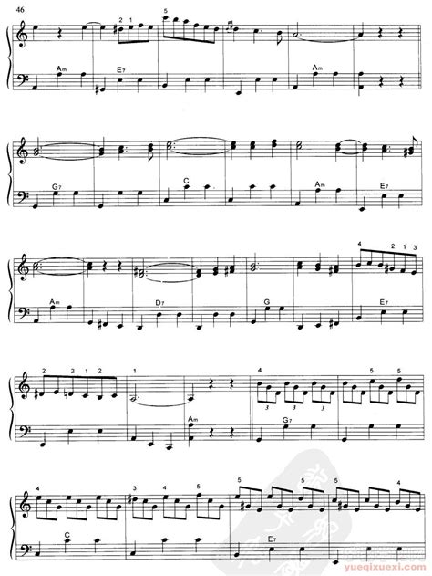 手风琴圆舞曲 手风琴曲谱 乐器学习网