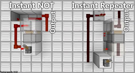 [1 5] Instant Repeater And Instant Not Gate Inverter R Minecraft