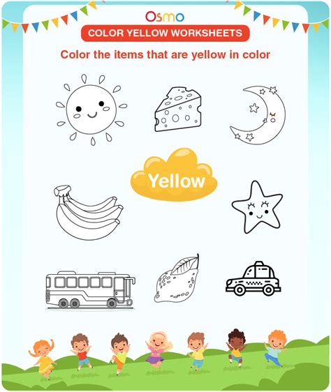 Yellow Worksheets For Preschool