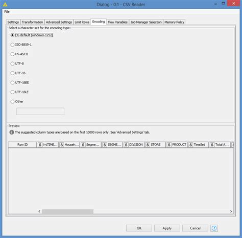File Reader First Column Special Characters Knime Analytics