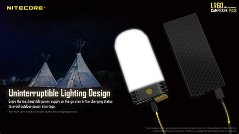 Lanterne Nitecore LR60 – 280 Lumens rechargeable diffuseur intégré ...
