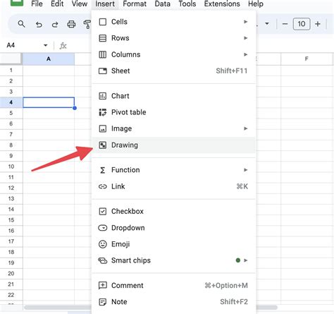 How To Insert An Arrow In Google Sheets
