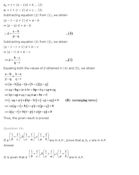 Maths Ch 9 Sequences And Series Class 11 Ncert Solutions
