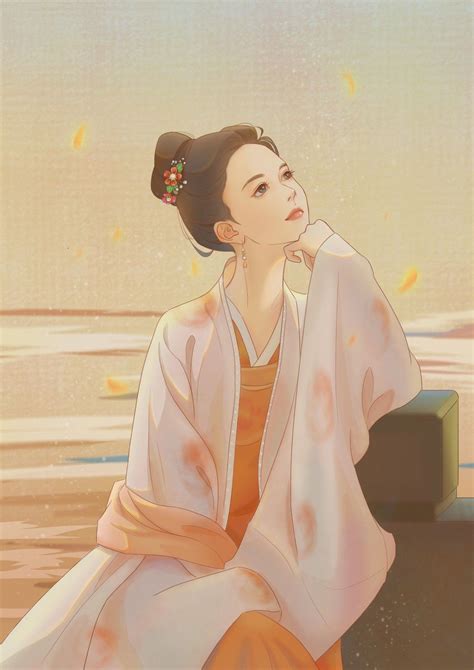 A Woman Sitting On Top Of A Wooden Bench Next To The Ocean With Her