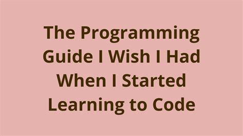 Learn To Code
