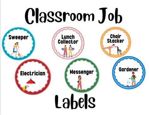 Classroom Job Labels Etsy