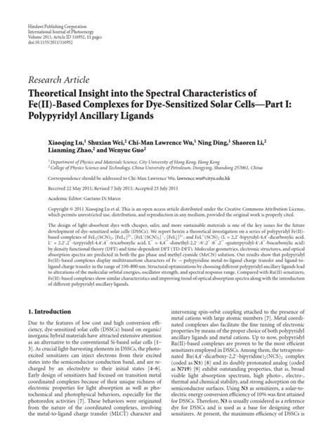 Theoretical Insight Into The Spectral Characterist Download Free Pdf