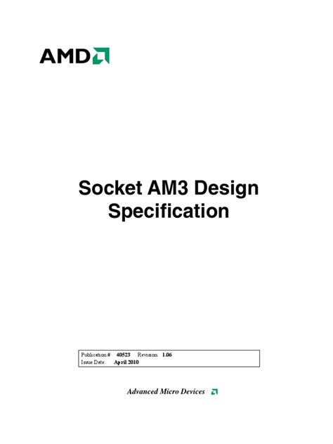 Pdf Am 3 Socket Dokumentips