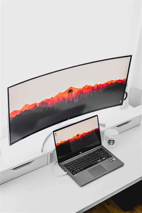 Hd Wallpaper Laptop Computer Beside Switched Onphone Airpod Macbook