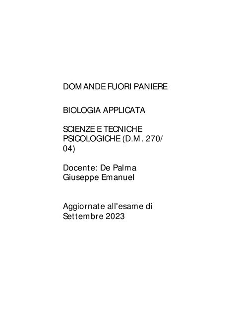 Chiuse Fuori Paniere Biologia Applicata De Palma Giuseppe Emanuel 2023