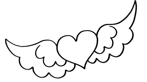 Easy Hearts To Draw With Wings