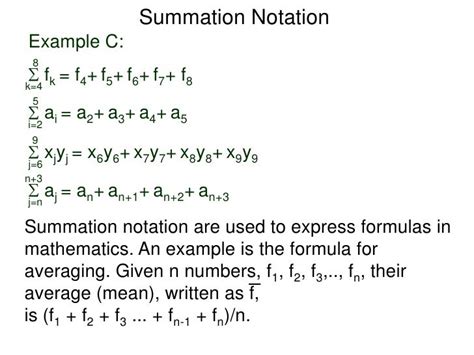 51 Sequences And Summation Notation