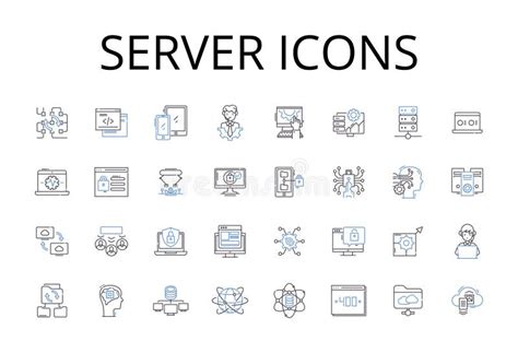 Server Icons Line Icons Collection Computer Symbols Desktop Graphics Interface Buttons App