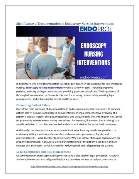 Ppt Significance Of Documentation In Endoscopy Nursing Interventions