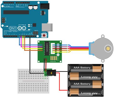 Шаговый двигатель и Arduino как управлять схема подключения 28byj 48