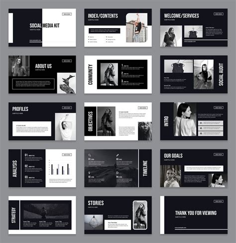 Sleek And Sophisticated Minimal Grey And Black Multipurpose Presentation Layout Presentation